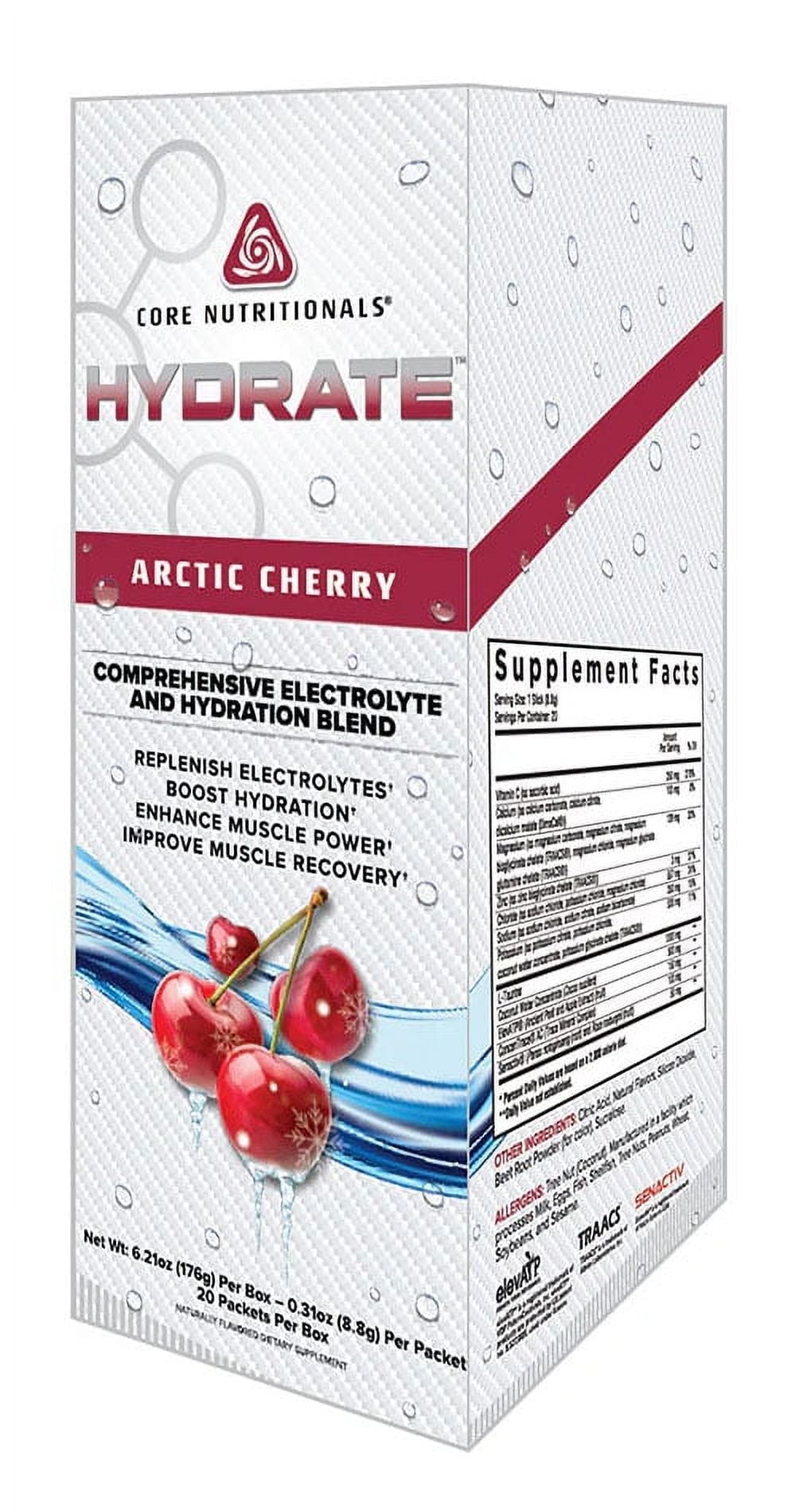 Core Nutritionals HYDRATE Comprehensive Electrolyte and Hydration Blend ...