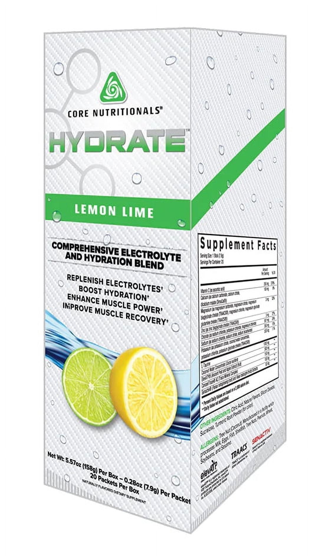Core Nutritionals HYDRATE Comprehensive Electrolyte and Hydration Blend ...