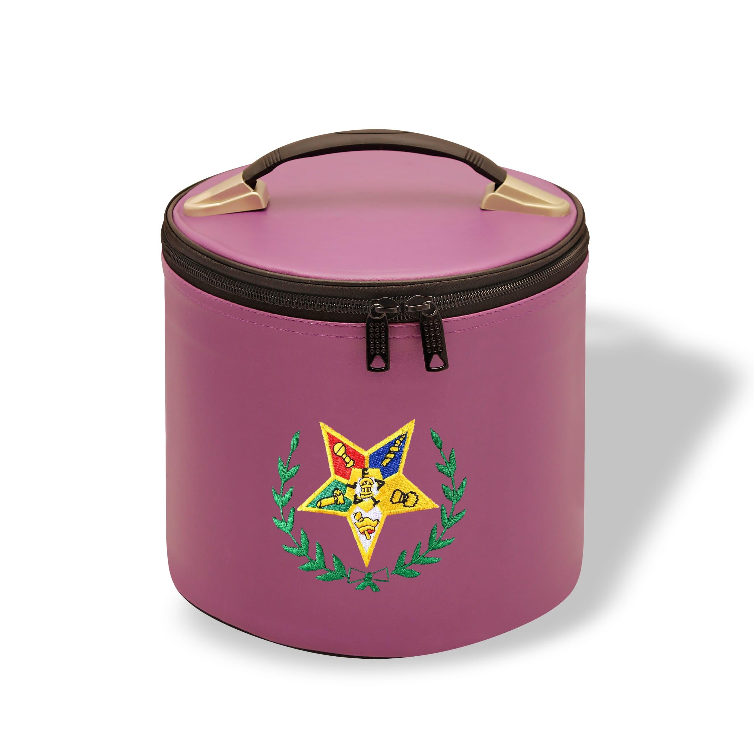 Core Plus Group Machine Embroidery Gren Wreath & OCS Star Fez Case, Deluxe Masonic Fez Cap Case ...