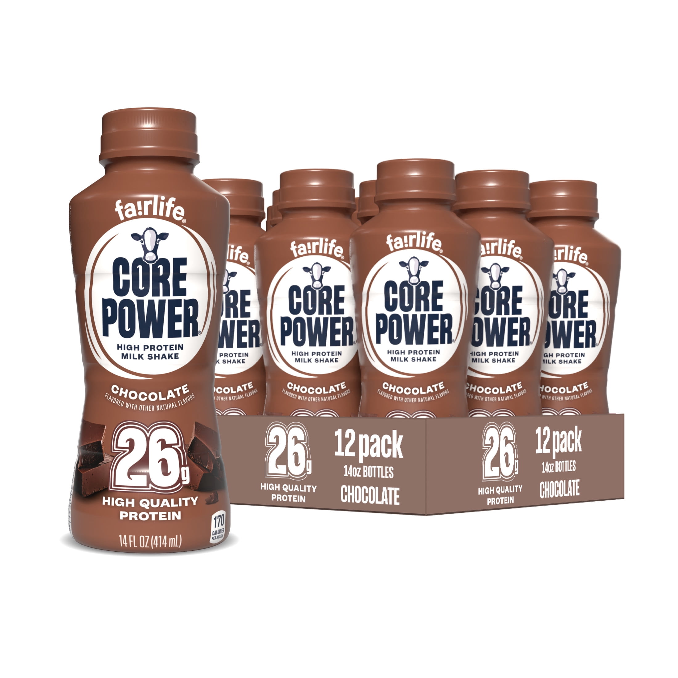 fairlife Core Power High Protein Shake, 26g Protein, Chocolate Flavor ...