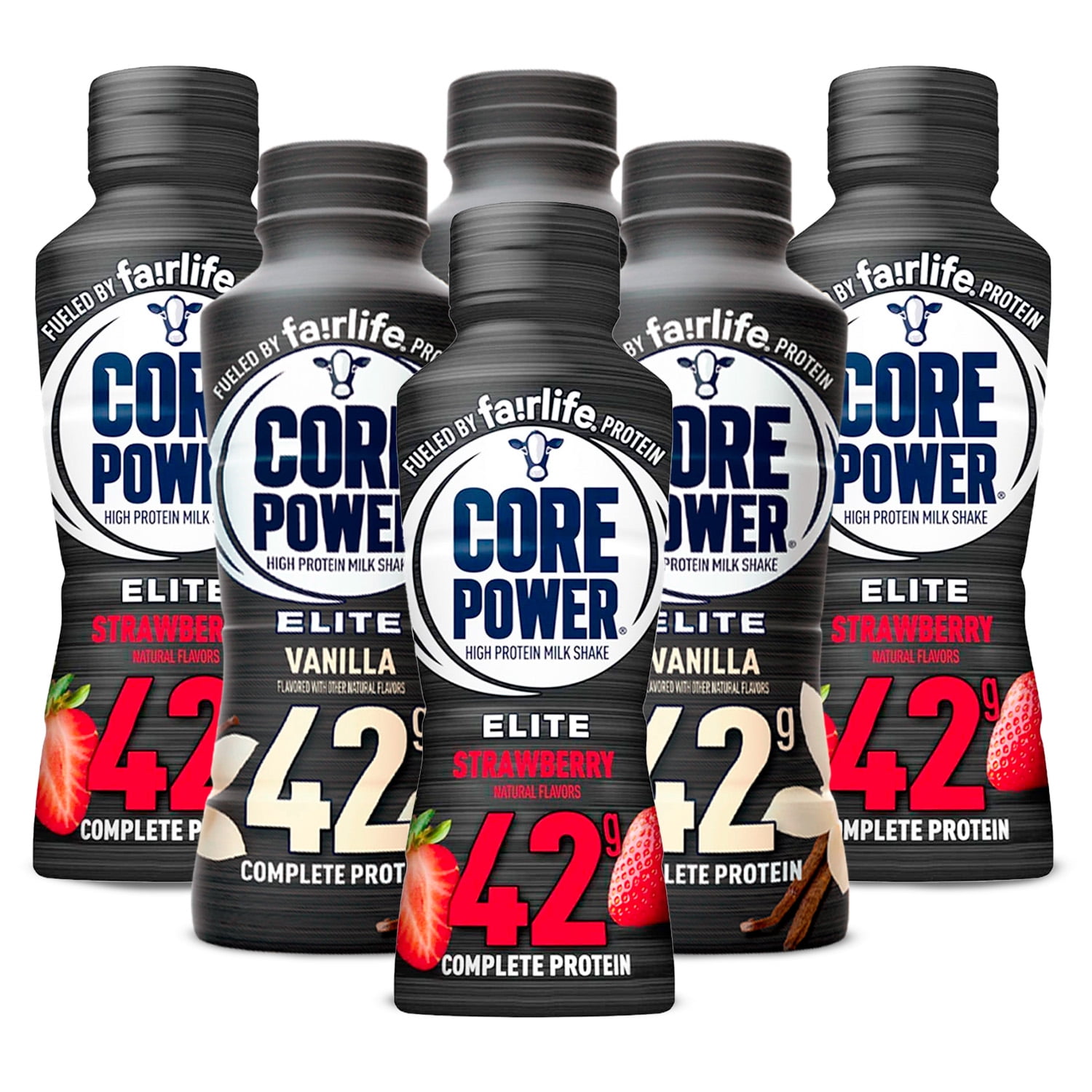 Core Power Elite Vanilla & Strawberry High Protein Shake (14 fl oz ...