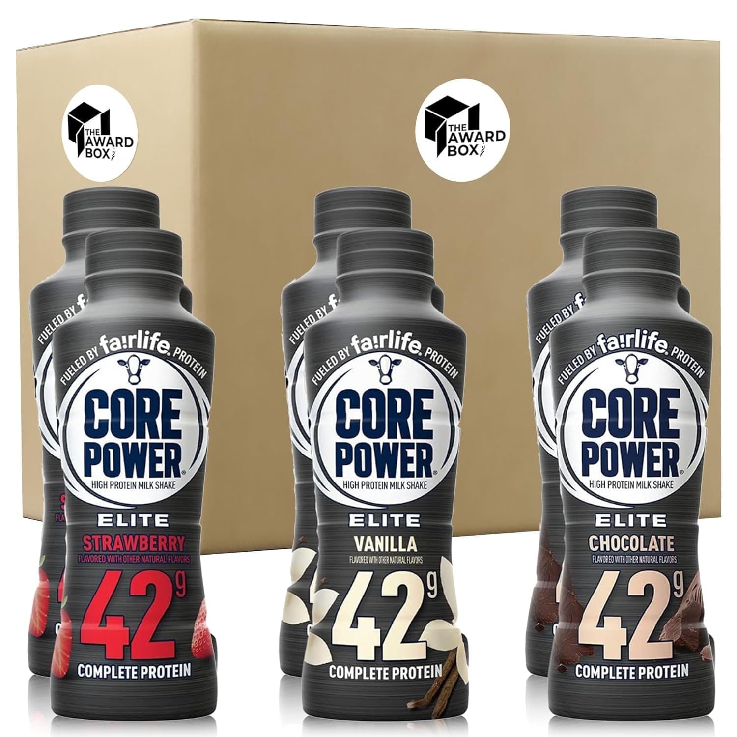 Core Power High Protein Shakes 42g 14 Oz. in The Award Box Packaging Chocolate Vanilla ...