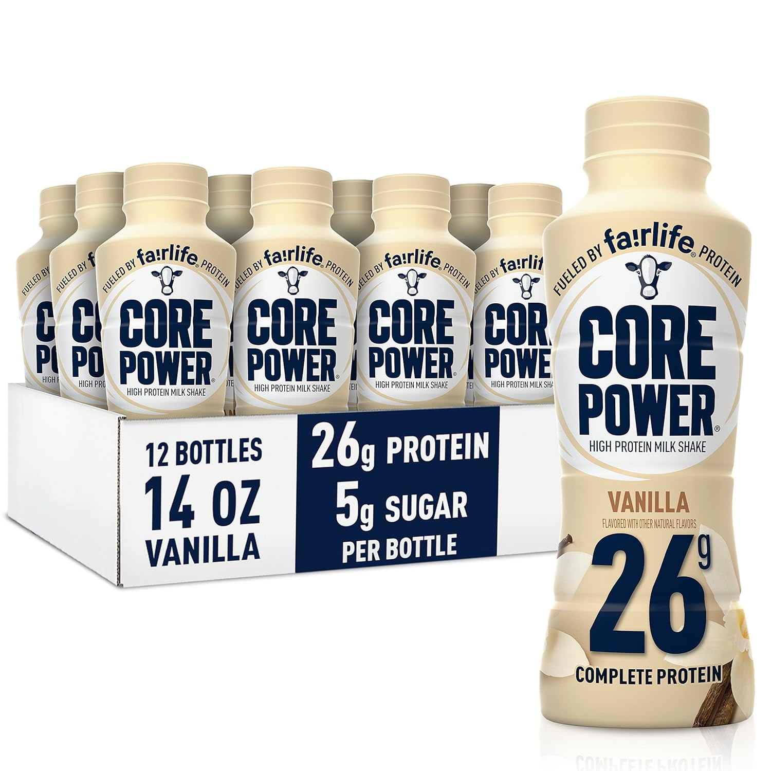 Fairlife Core Power Protein Shake, Vanilla, 14 fl oz Bottles, 12 Pack ...