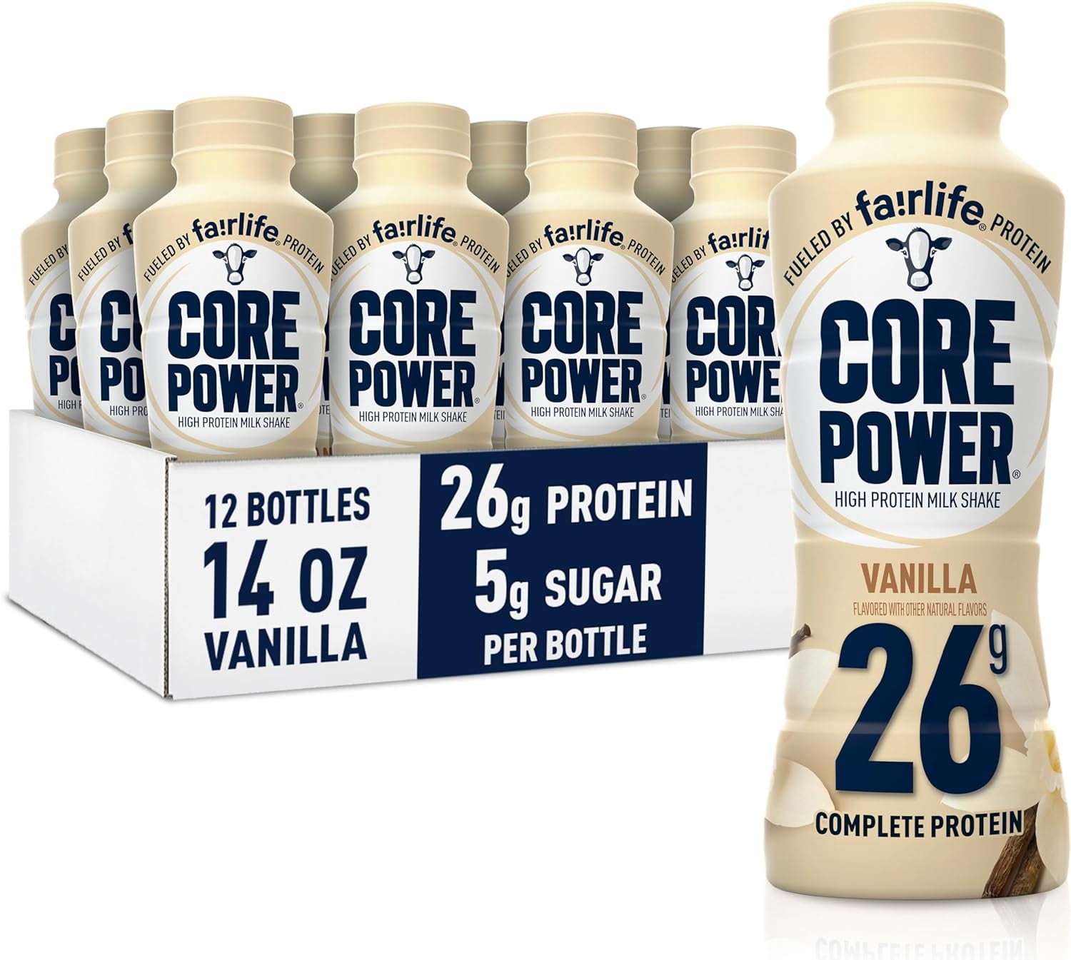 Core Power Protein Shake with 26g Protein by fairlife Milk, Vanilla, 14 ...