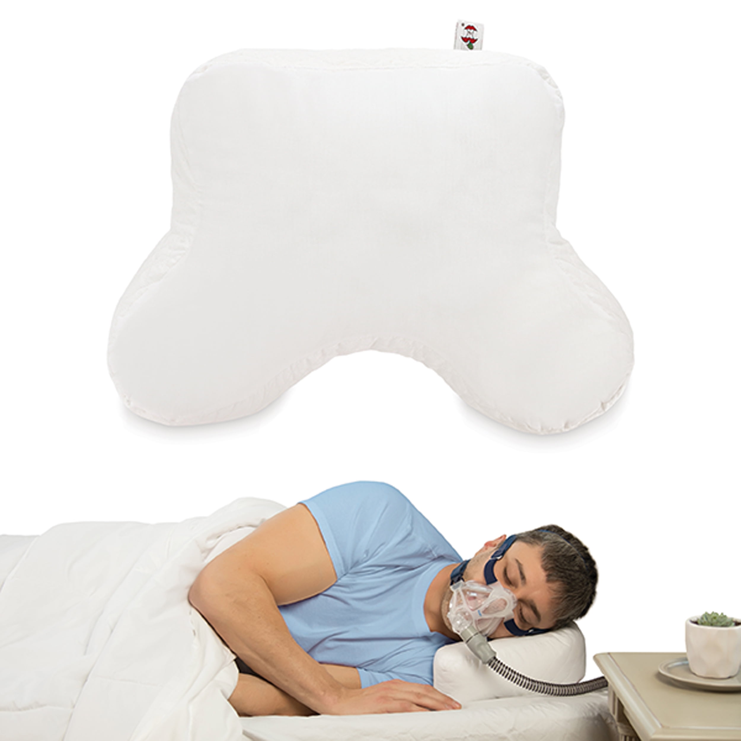 Core Products Fiber Filled Sleep Apnea CPAP Pillow - 4" Loft, With Case ...