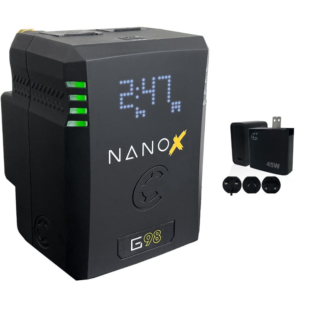Core SWX NANOX G98 Micro 98Wh Li-Ion Battery (Gold Mount) Bundle with ...