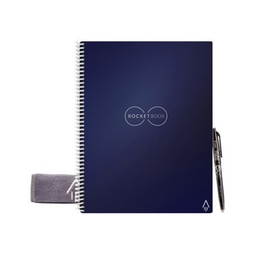 Rocketbook Fusion Smart Reusable Spiral Notebook, Black, Letter Size ...