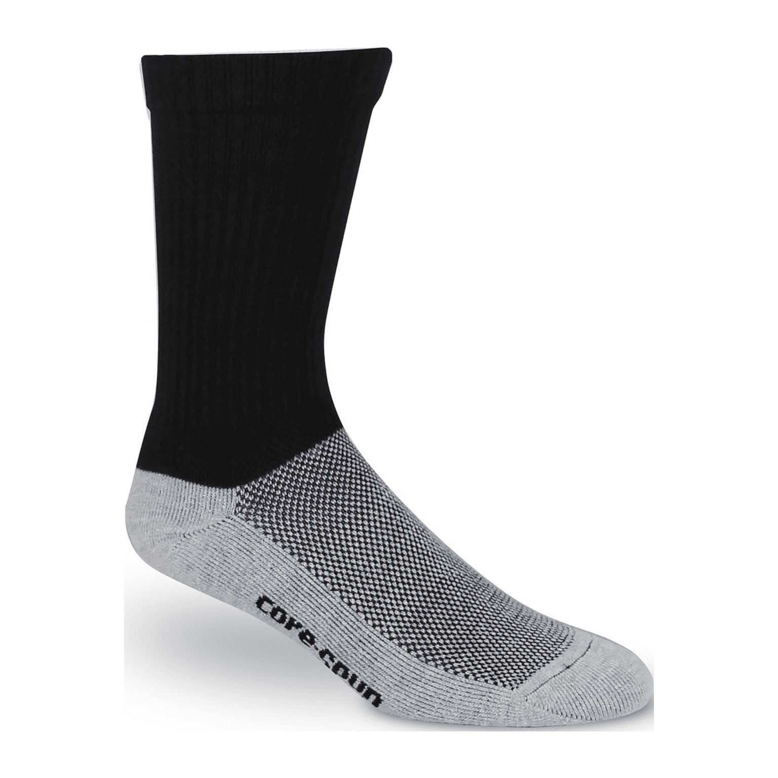 Core-Spun 10-15mmHg Light Support Compression Socks - Black/Grey ...