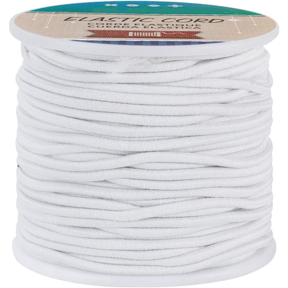 Core Spun Elastic Cord White 2.5mm 35m/roll for DIY - Walmart.com