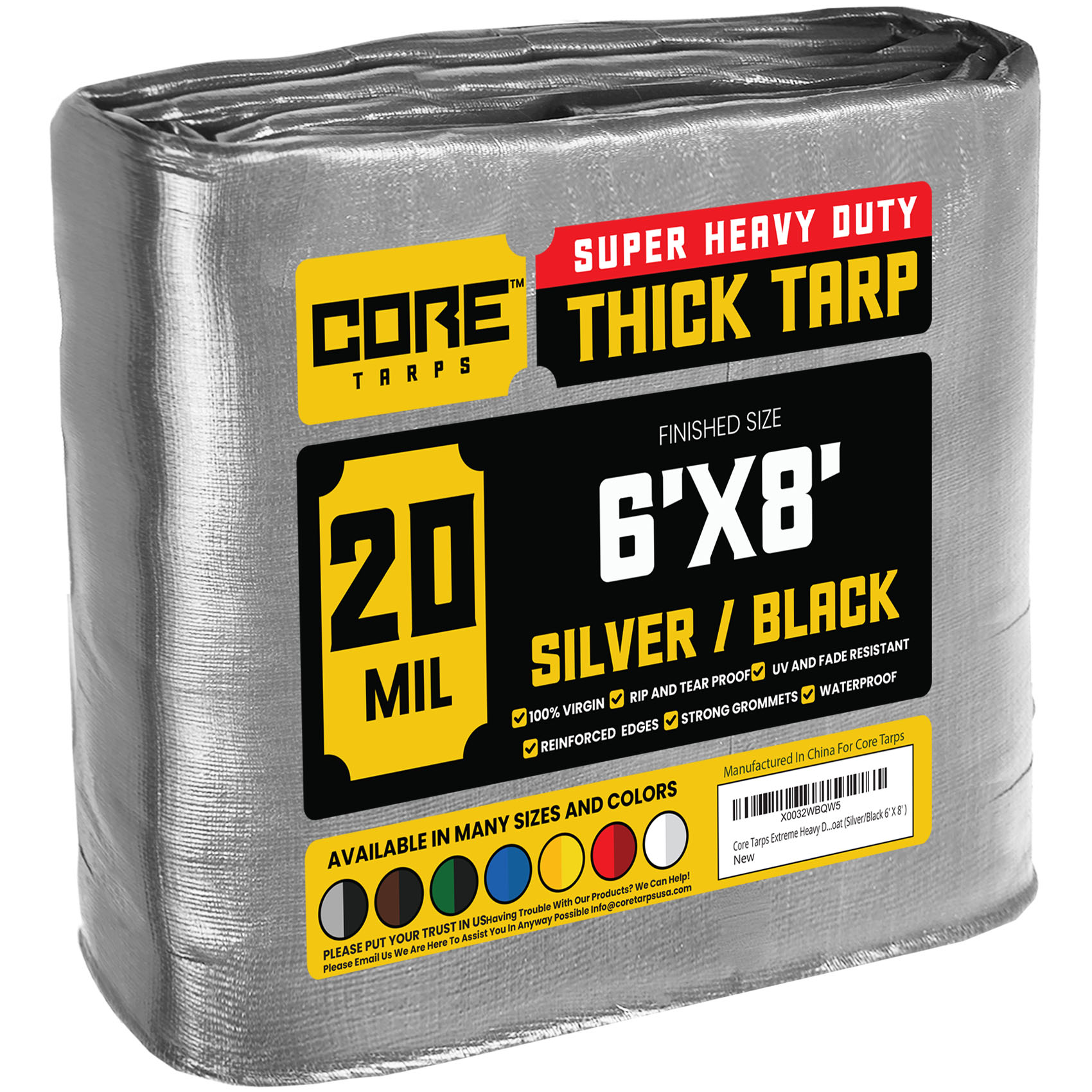 Sigman 8' x 10' Brown Silver Heavy Duty Tarp - Walmart.com