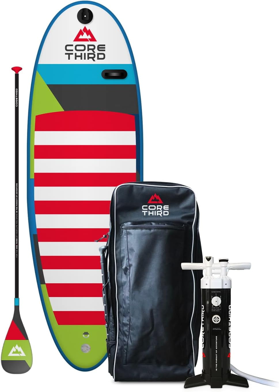 Core Third Doheny 7'8" Inflatable Paddle Board for Beaches and Lakes ...
