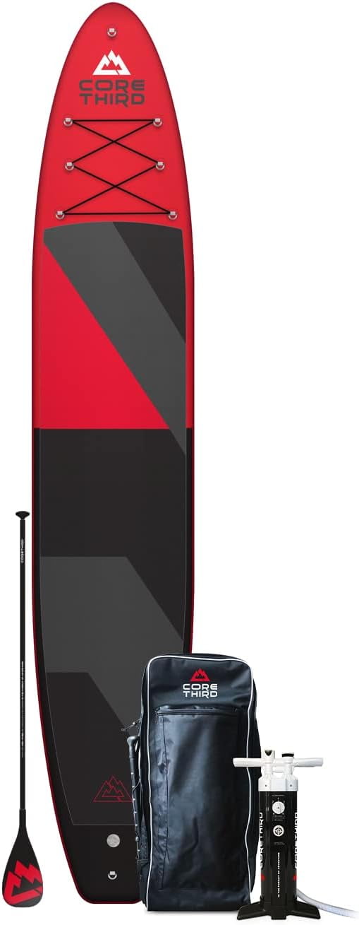 Core Third Tahoe 13'6" Inflatable Paddle Board for Beaches and Lakes ...