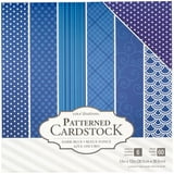 Core'dinations Value Pack Patterned Cardstock 12"X12" 60/Pkg-Dark Blue ...