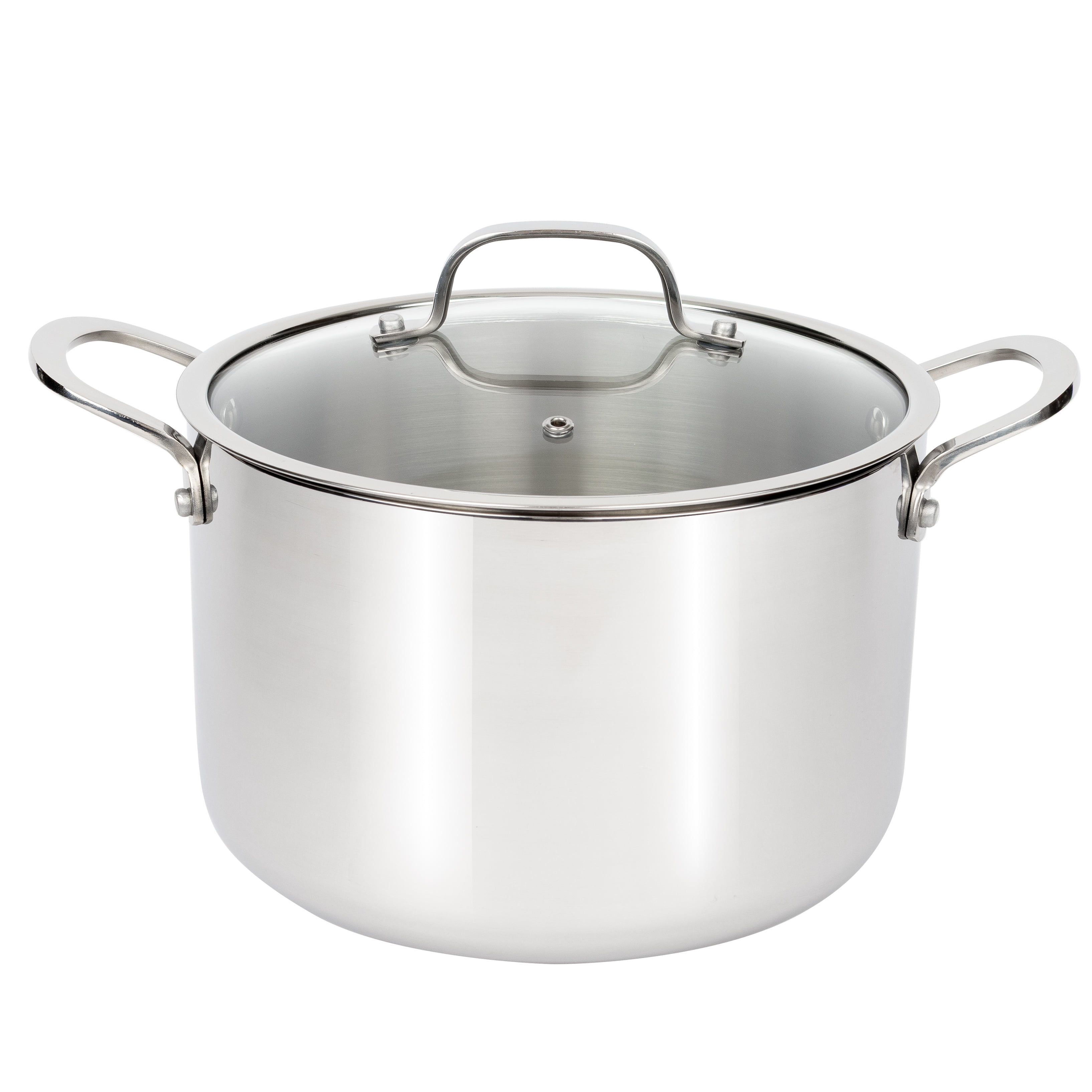 CoreClad 8-Quart Tri-Ply Stainless Steel Stock Pot, Induction Ready ...