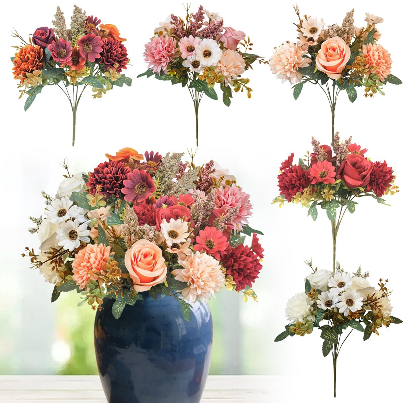 CoreLiving Artificial Silk Chrysanthemum and Hydrangea Ball Bouquet ...