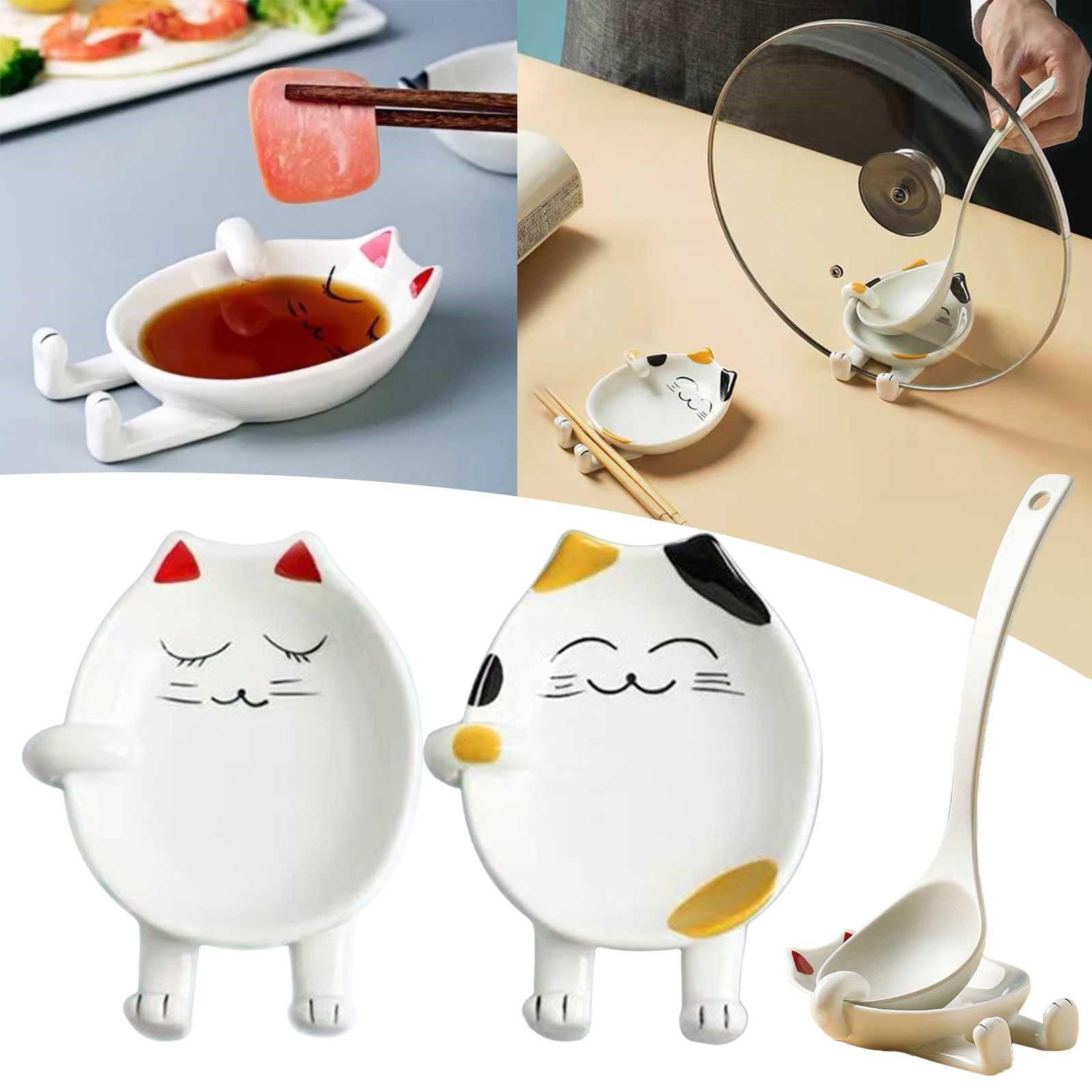 CoreLiving Cat Spoon Rest - Cute Cat Kitchen Utensil Holder & Stove Top ...