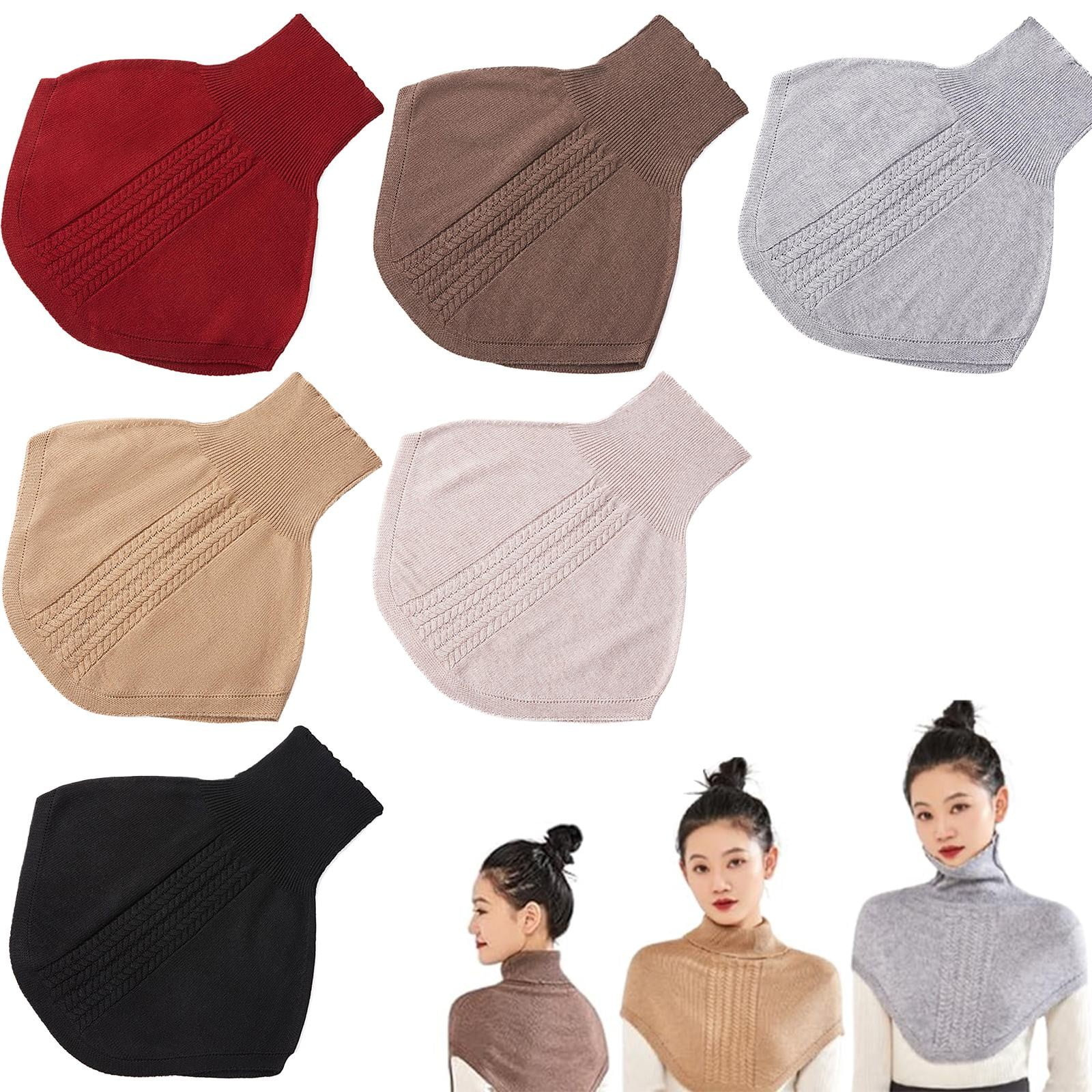 CoreLiving Detachable Dickey Collar Women, Faux Turtle Neck Dickie Tops ...