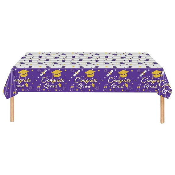 CoreLiving Disposable Graduation Tablecloth Plastic Rectangle Table ...