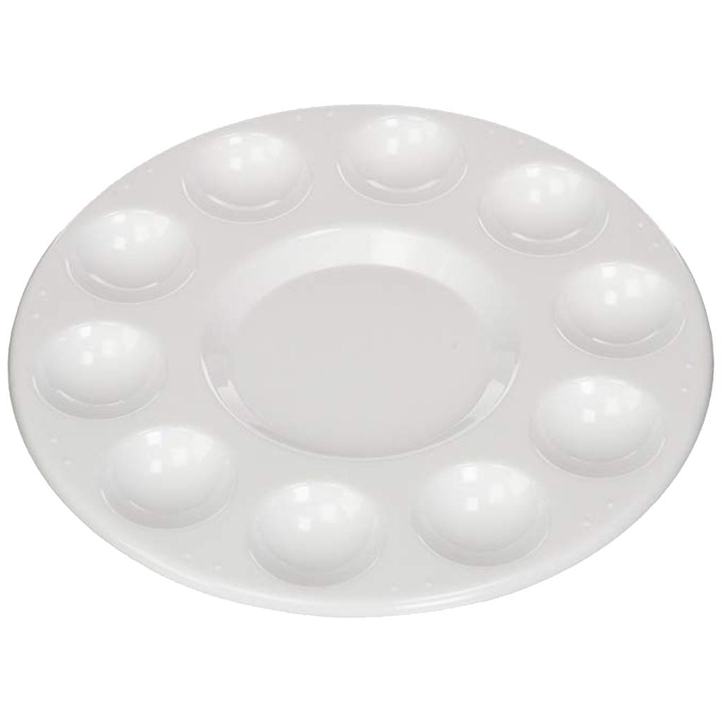 CoreLiving Paint Palette Tray with 10 Mixing Wells, Plastic Round ...