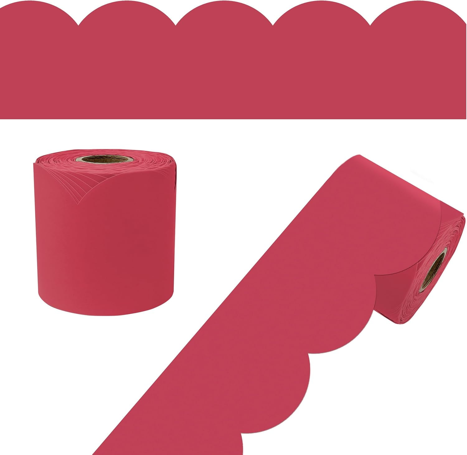 CoreLiving Red Bulletin Board Borders and Trimmers, Scalloped Edge ...