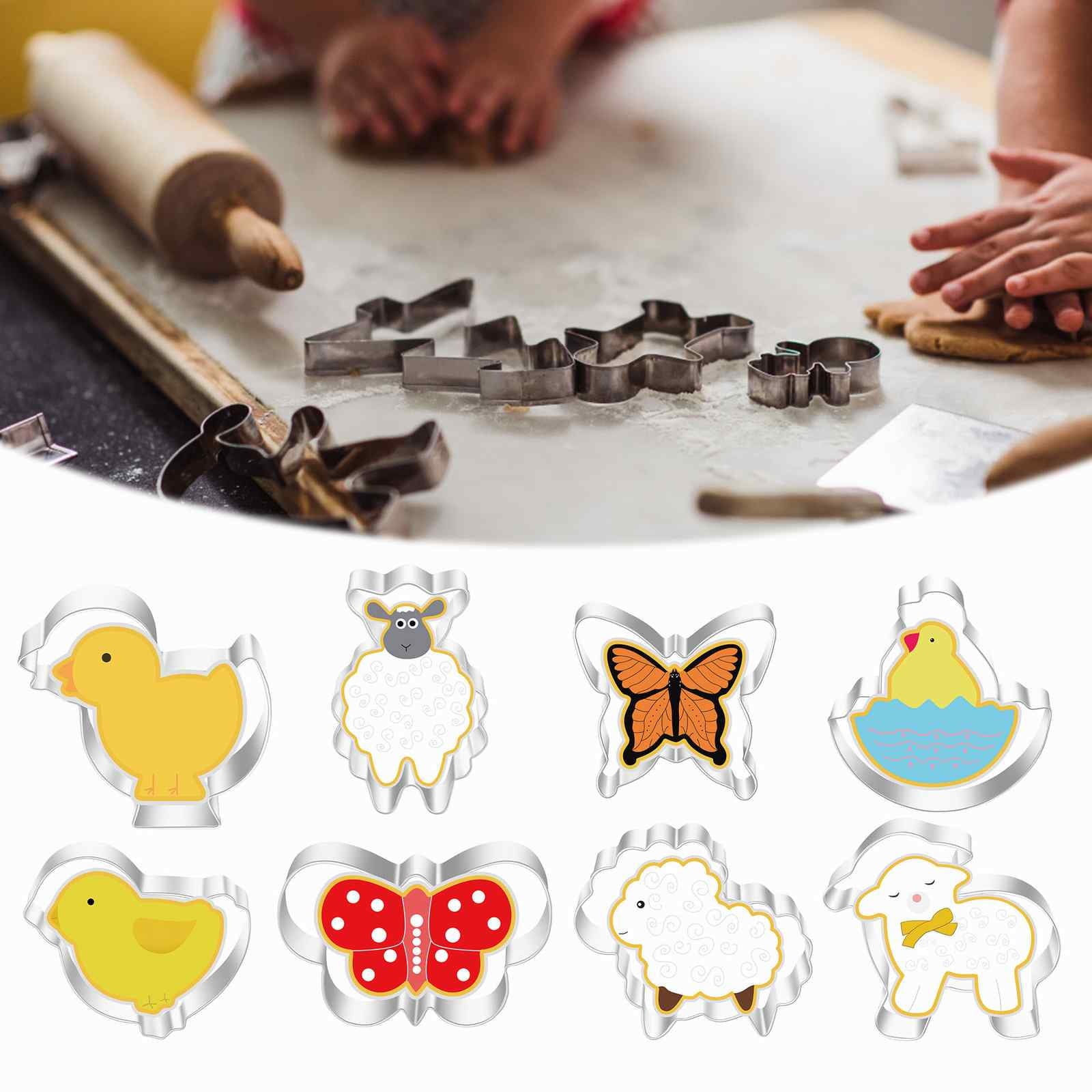 CoreLiving Spring Cookie Cutters Stainless Steel Easter Baking Supplies ...