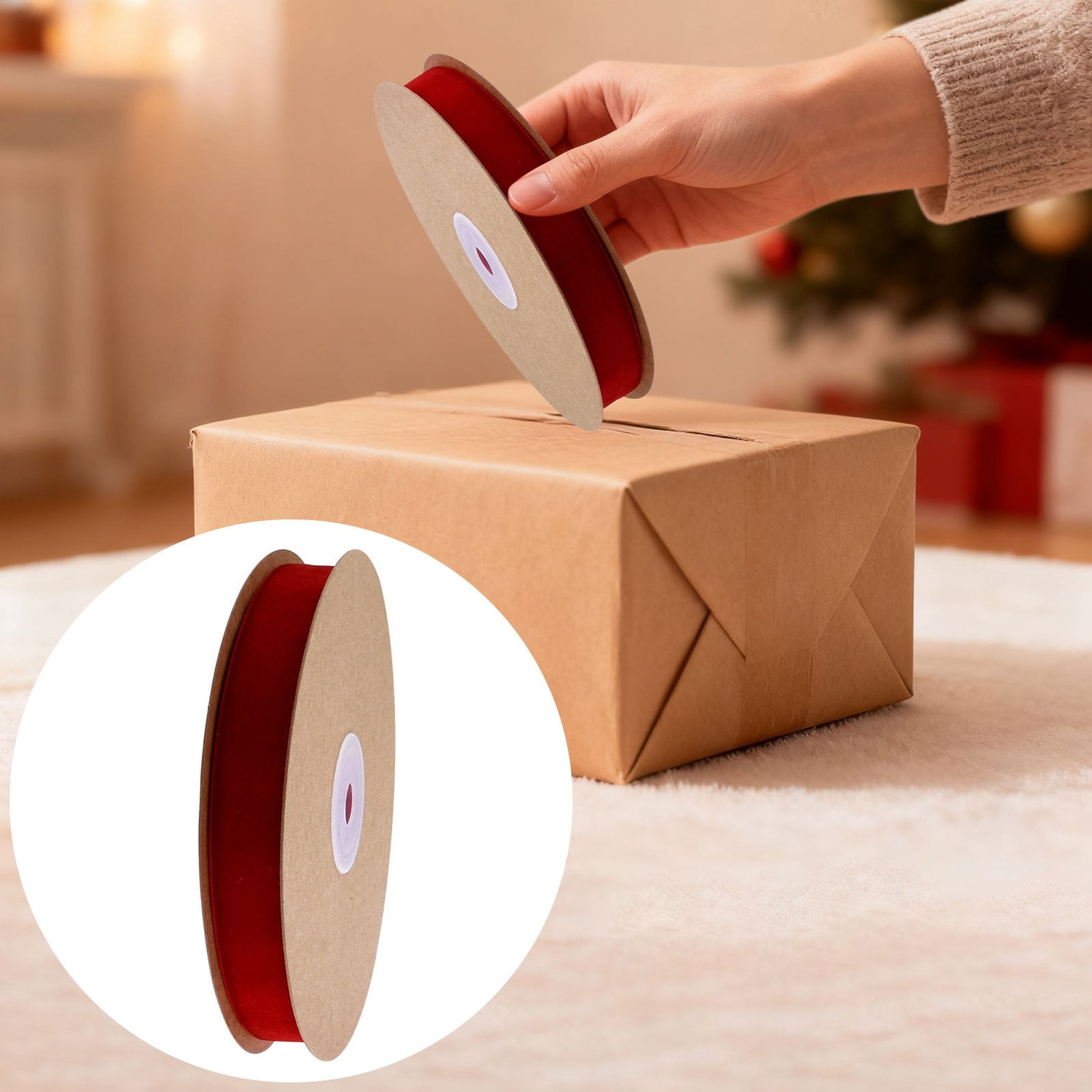 CoreLiving Velvet Ribbon, Gift Wrapping and Crafts Ribbon, Thin 0.6 ...