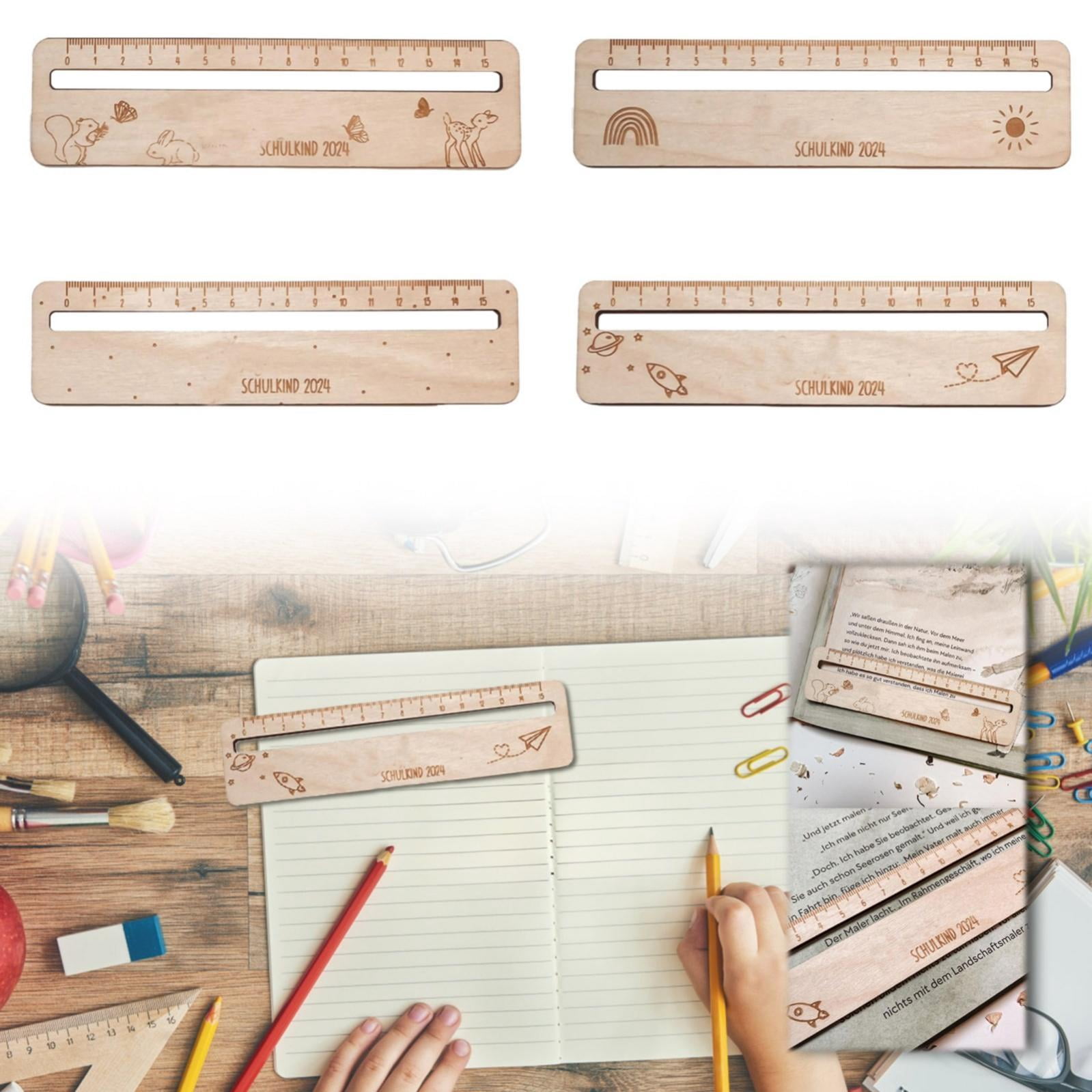 CoreLiving Wooden Reading Tracker & Ruler, Guided Reading Strips ...