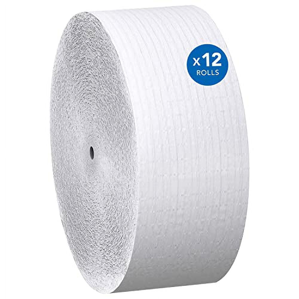 Coreless High-Capacity Jumbo Roll Bulk Toilet Paper (07005), White, (12 Rolls at 2,300' Each ...