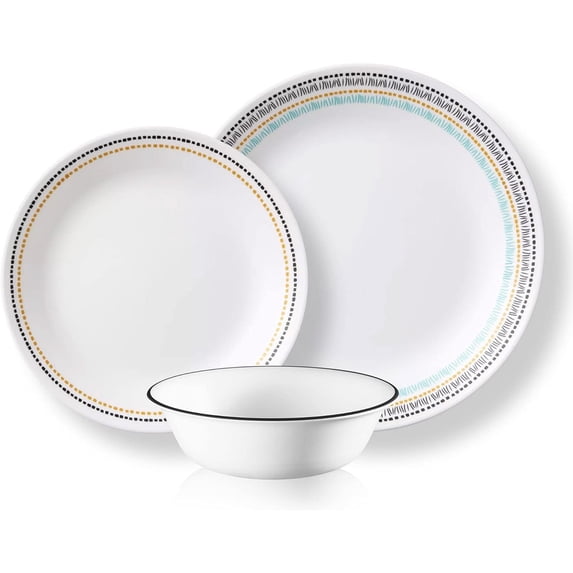 Corelle Paloma 12-Piece Glass Dinnerware Set (Service for 4) - Walmart.com