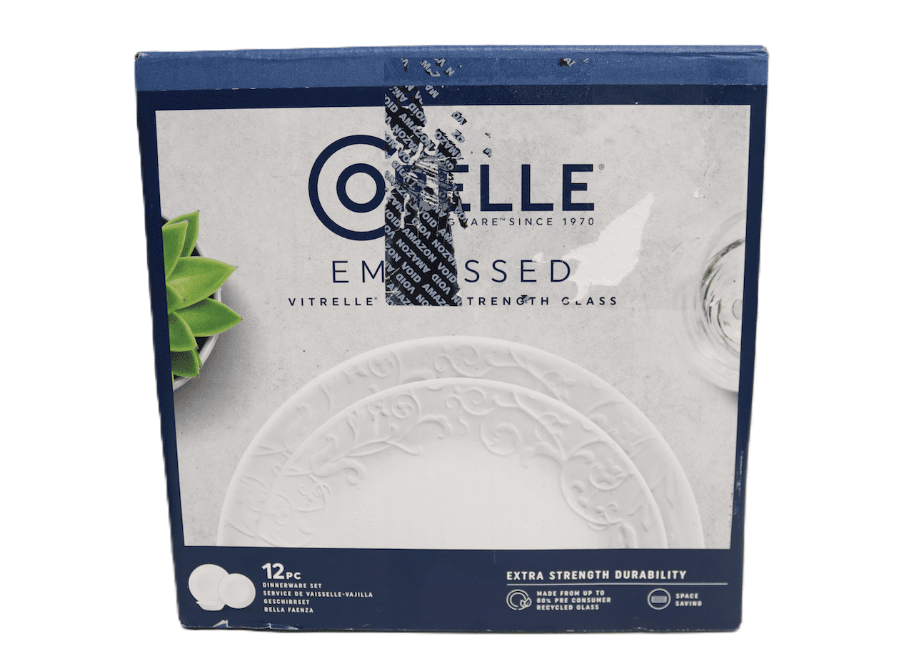 Corelle Bella Faenza Dinner Dishes - 12 Piece White Set - Walmart.com