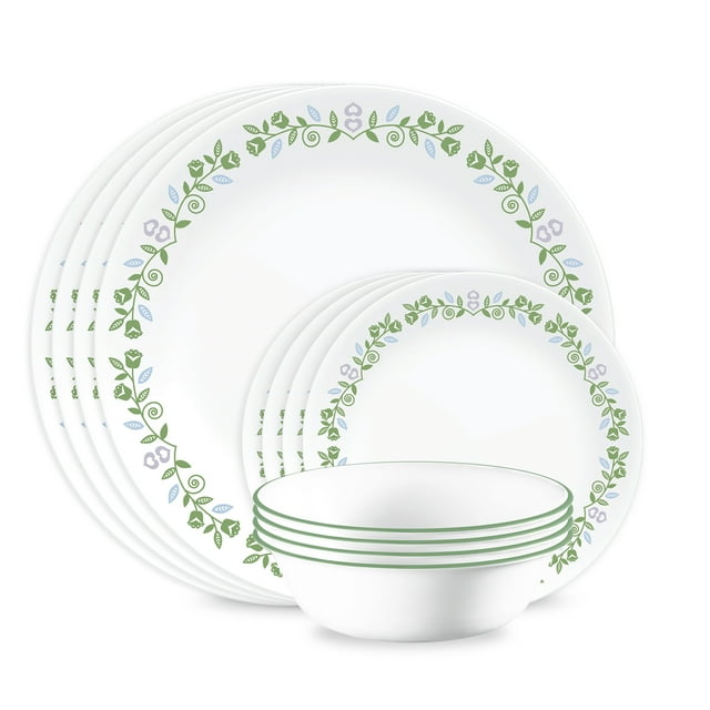 Corelle Bryndle 12-Piece Glass Dinnerware Set (Service for 4) - Walmart.com