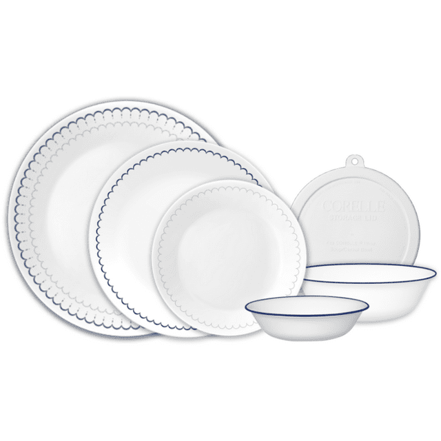 Corelle Caspian Lace 66-Piece Glass Dinnerware Set (Service for 12 ...