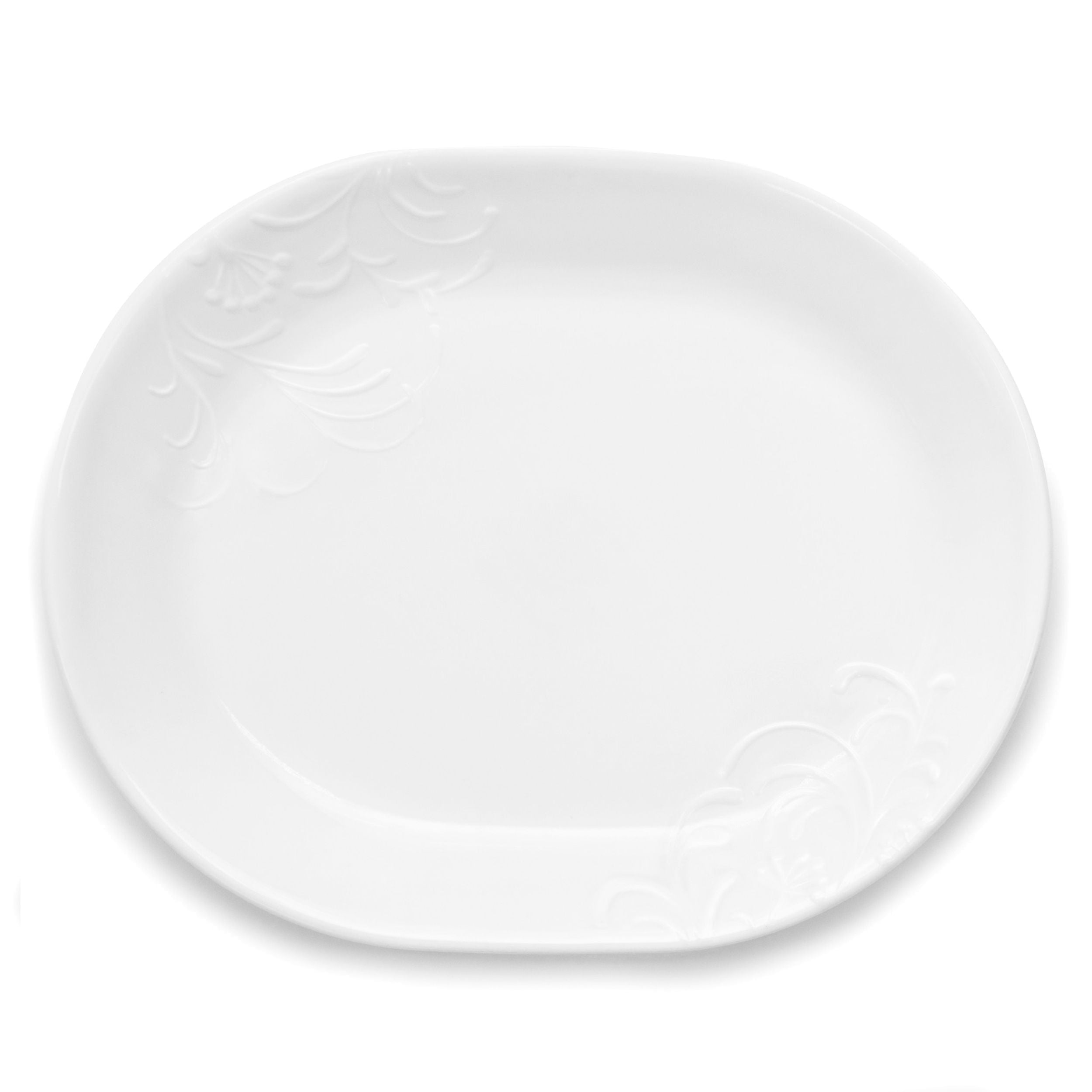 Corelle Cherish Floral-Embossed Oval Serving Platter, Dinnerware Dishes ...