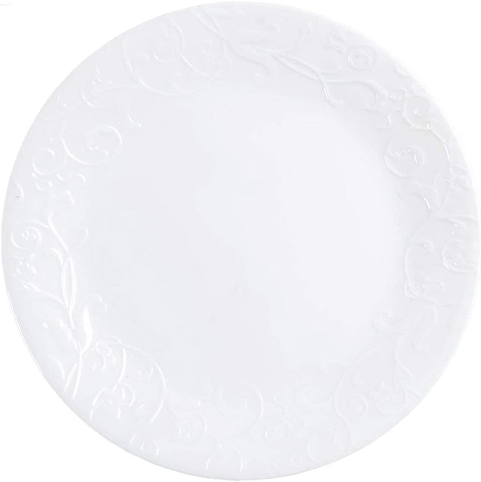 Corelle Embossed 10.25 inch dinner Plate BP-BellaFaenza (Pack of 10 ...