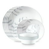 Corelle Flowing Fern 12-Piece Glass Dinnerware Set (Service for 4 ...