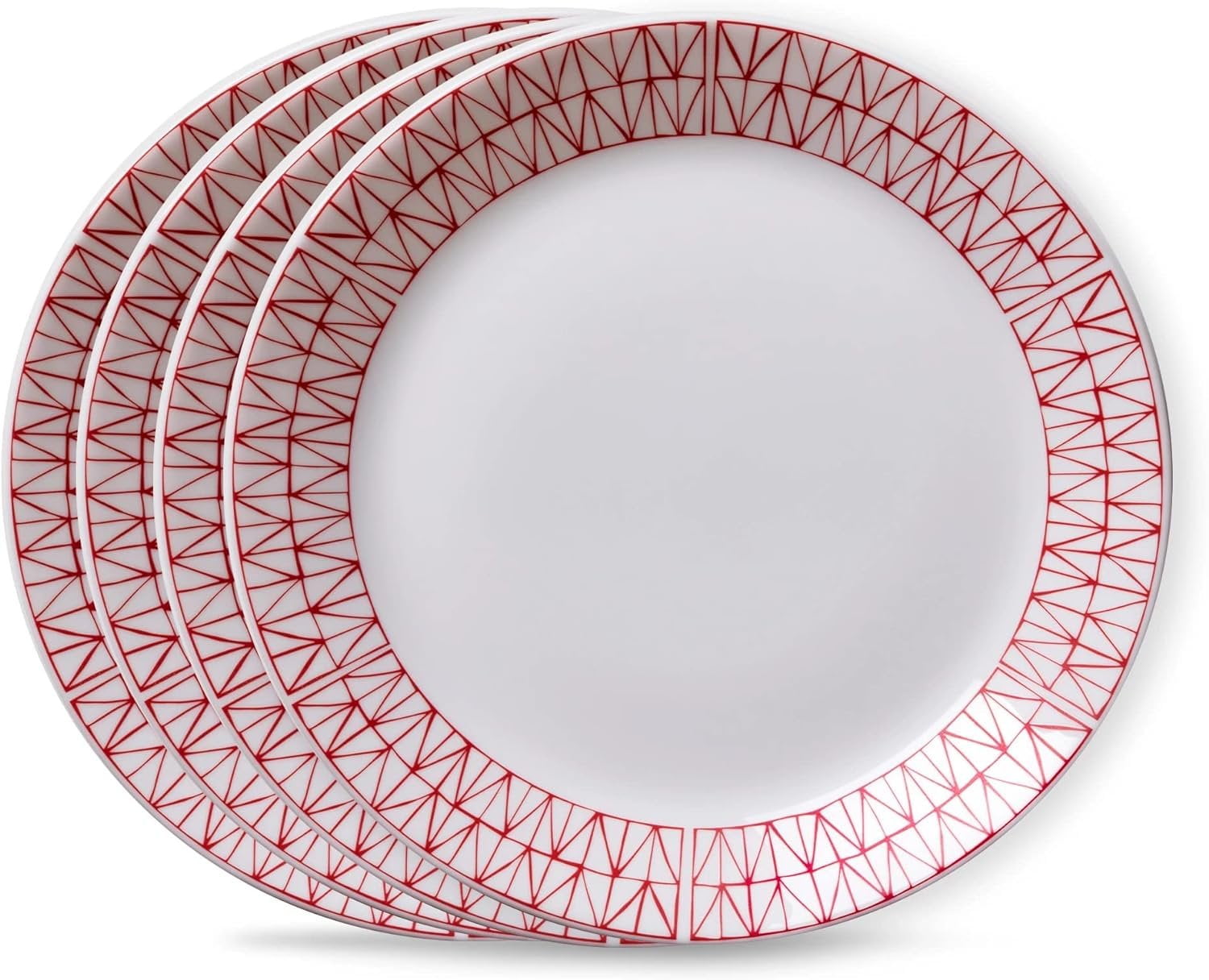 Corelle Graphic Stitch 4-Piece Set of 10.5-Inch Dinner Plates, Service ...