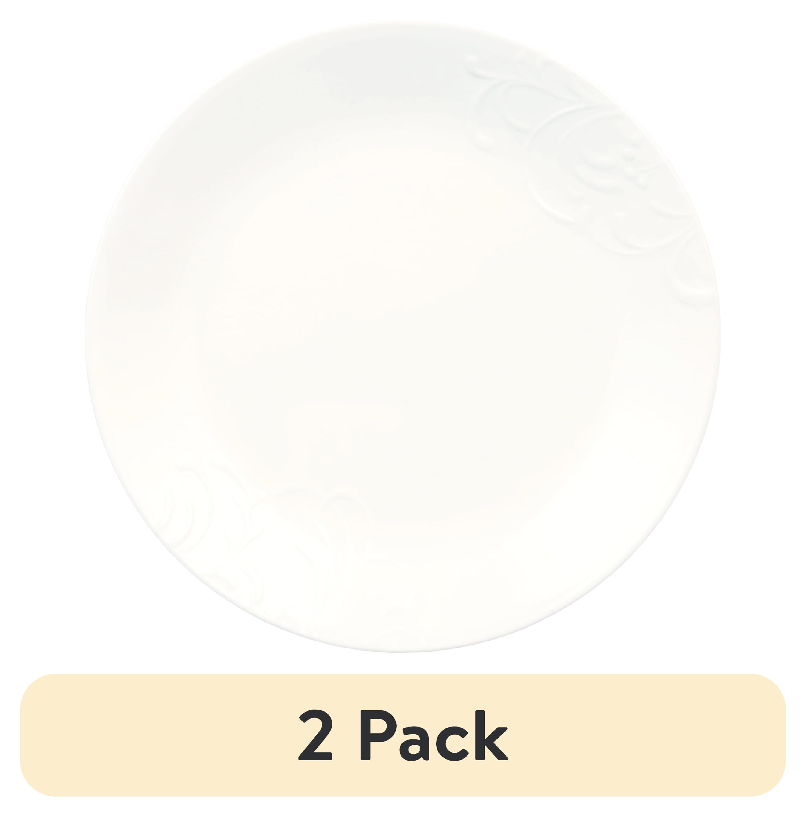 (2 pack) Corelle Madeline Embossed 10.25" Dinner Plate - Walmart.com