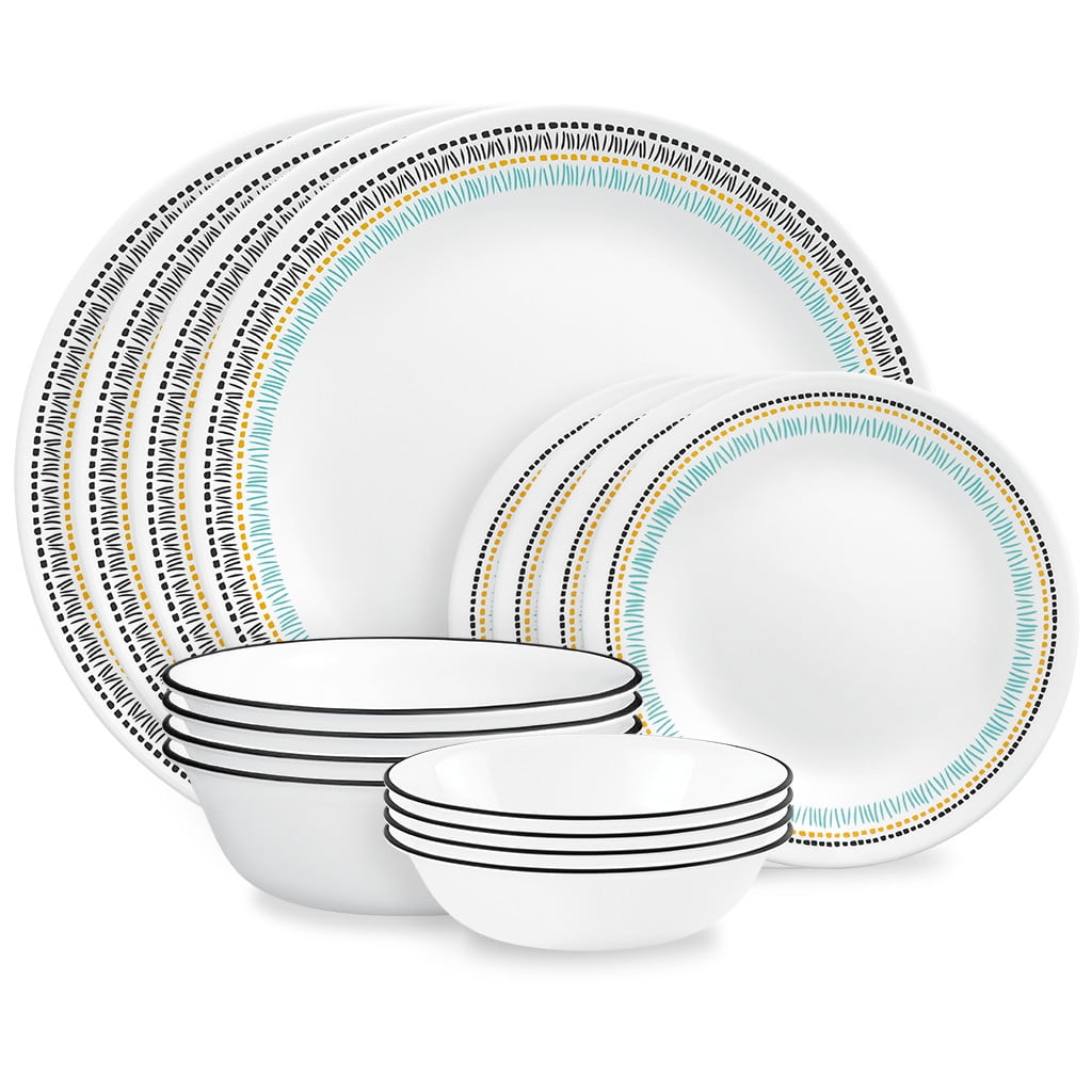 Corelle Paloma 16-Piece Corningware Dinner Dishes Set, Service for 4 ...