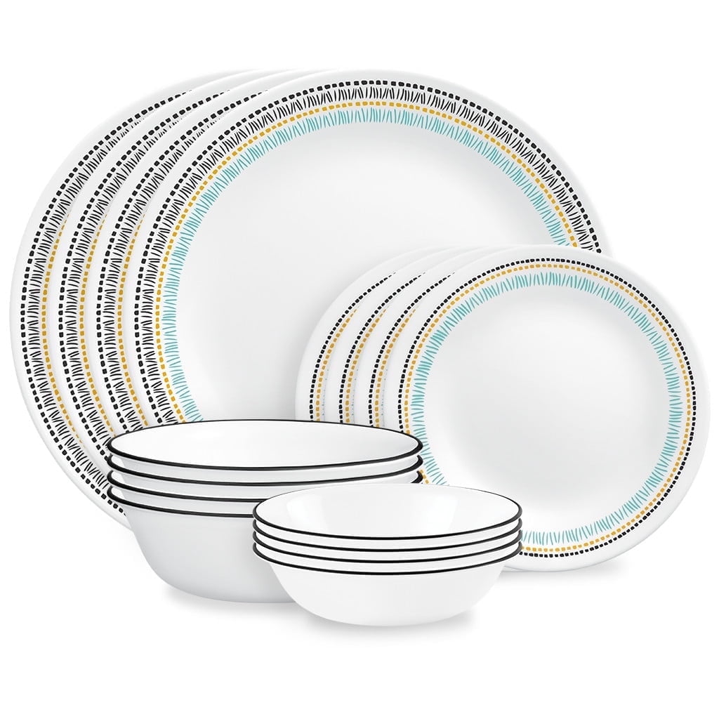 Corelle Paloma 16-Piece Corningware Dinner Dishes Set, Service for 4 ...