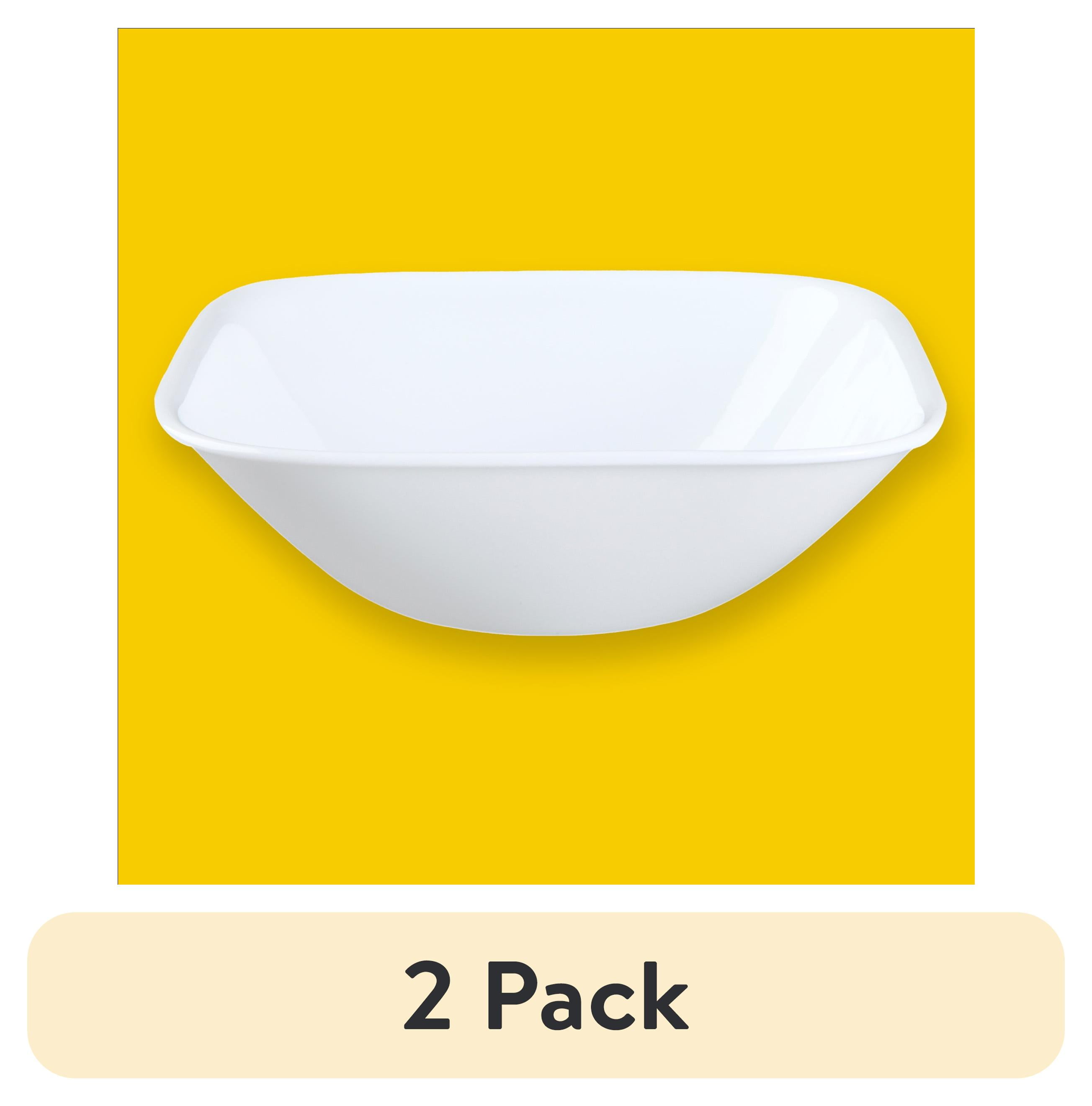 (2 pack) Corelle Pure White, Square Soup Bowl, 22-oz - Walmart.com