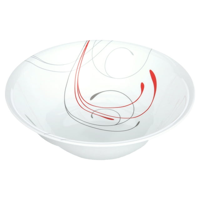 Corelle Splendor Large 2-quart Serving Bowl, Red and White, Durable and ...