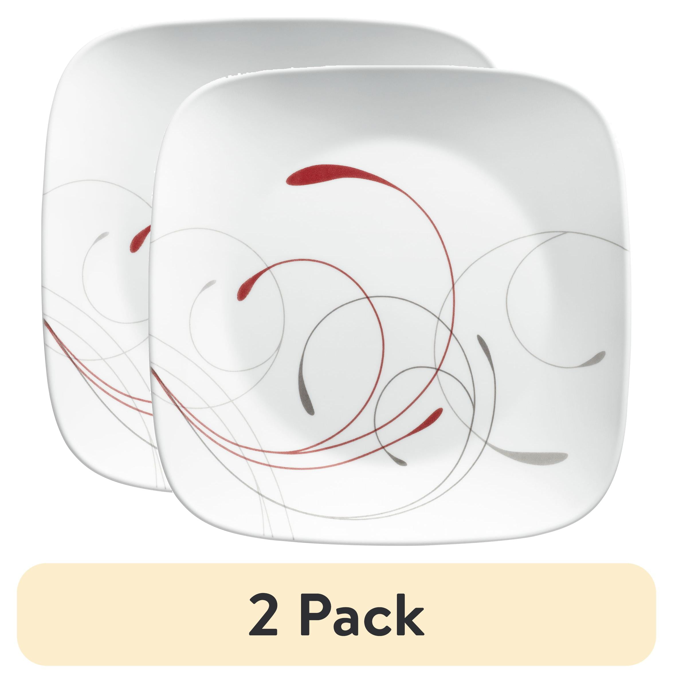 (2 pack) Corelle Splendor Square 10.5" Dinner Plate - Walmart.com