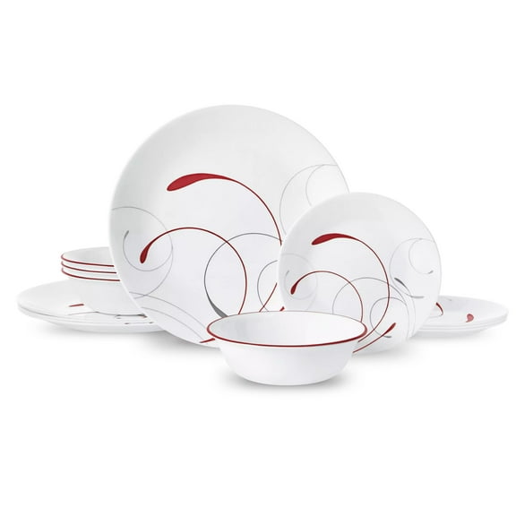 Corelle Classic Vitrelle 12-Piece Dinnerware Set, Service for 4 with ...