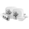 Corelle Square Timber Shadows 16-Piece Dinnerware Set, Service for 4 ...
