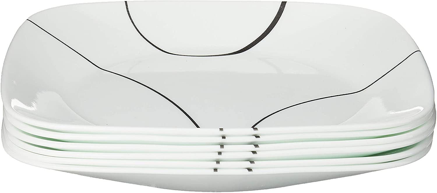 Corelle Square Simple Lines 9-Inch Plate Set (6-Piece) - Walmart.com