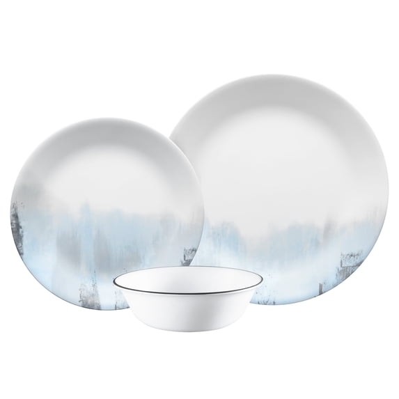 Corelle Tranquil Reflection 12pc Dinnerware Set, Triple-Layer Glass ...