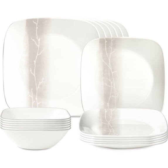 Corelle, Dinnerware Set, 18 Piece, Wandering Grove Service for 6 ...