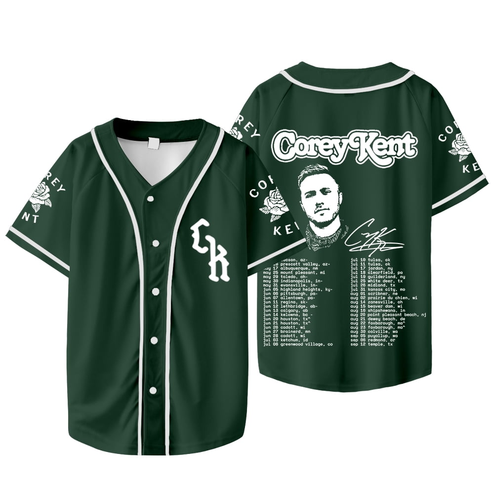 Corey Kent 2025 Tour Baseball Jersey Merch Personalized Baseball Shirts ...