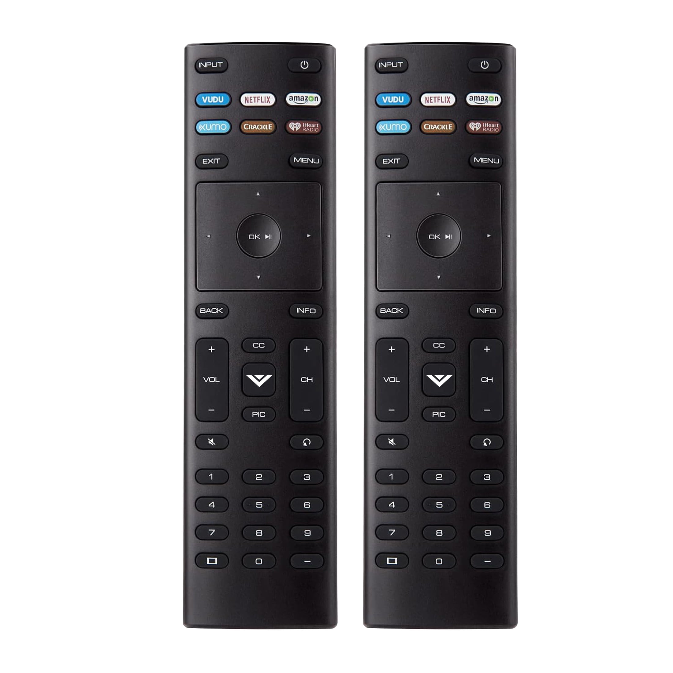 VIZIO Universal Remote Control Pack of 2 for All LED LCD HD 4K UHD HDR ...