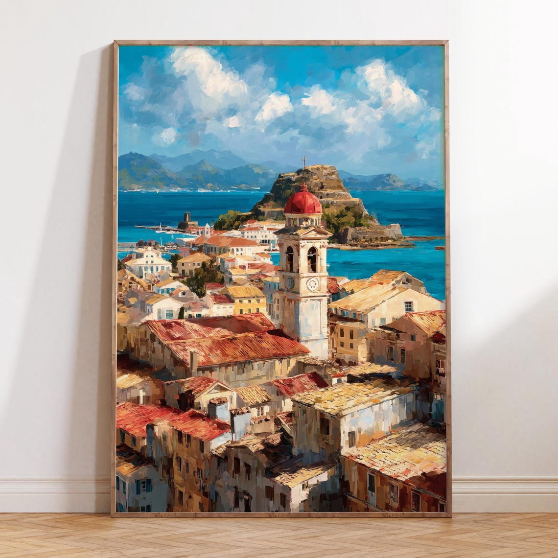 Corfu Greece Ionian Island View Travel Scenery Art, Unframed Canvas ...